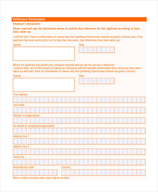 FREE 8+ Sample Reference Verification Forms in PDF