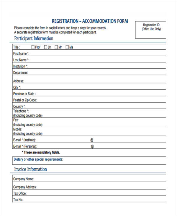 FREE 22+ Hotel Check-In Form Samples, PDF, MS Word, Google Docs