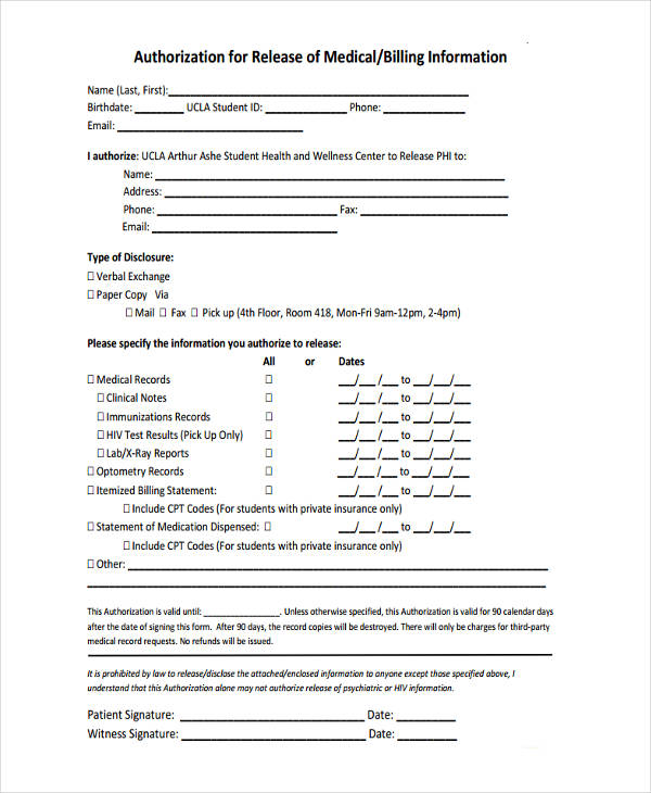 FREE 22+ Release of Information Form Samples, PDF, MS Word, Google Docs
