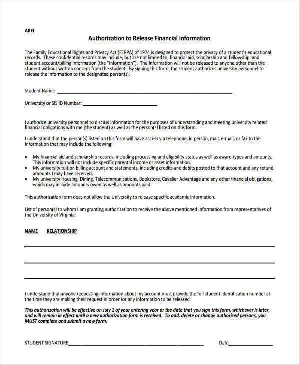 FREE 22+ Release of Information Form Samples, PDF, MS Word, Google Docs