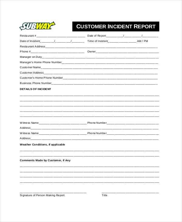 FREE 27+ Sample Accident Report Forms in PDF