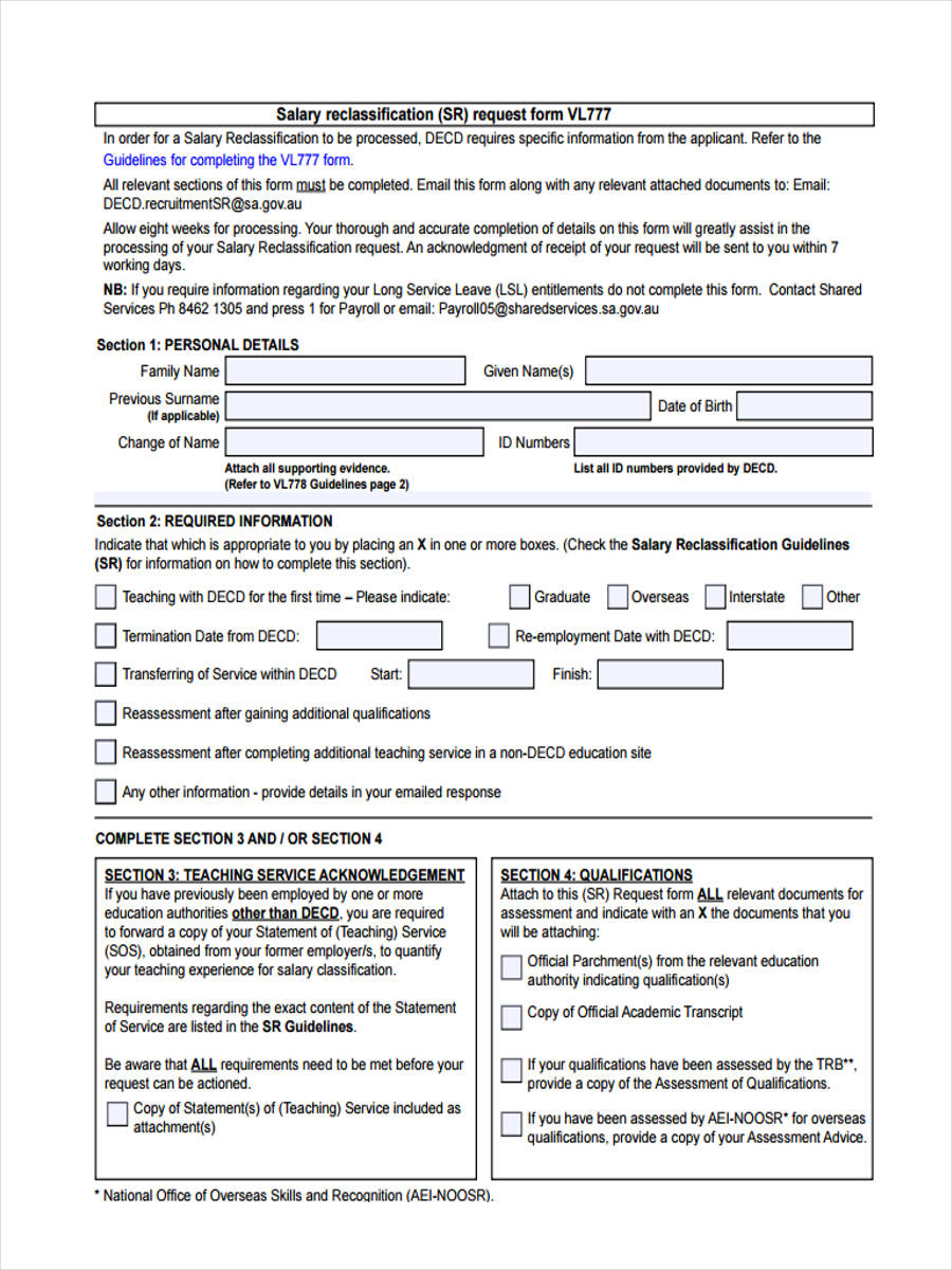 FREE 11+ Salary Statement Form Samples, PDF, MS Word, Google Docs
