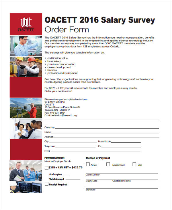 FREE 7+ Salary Survey Forms in PDF | MS Word