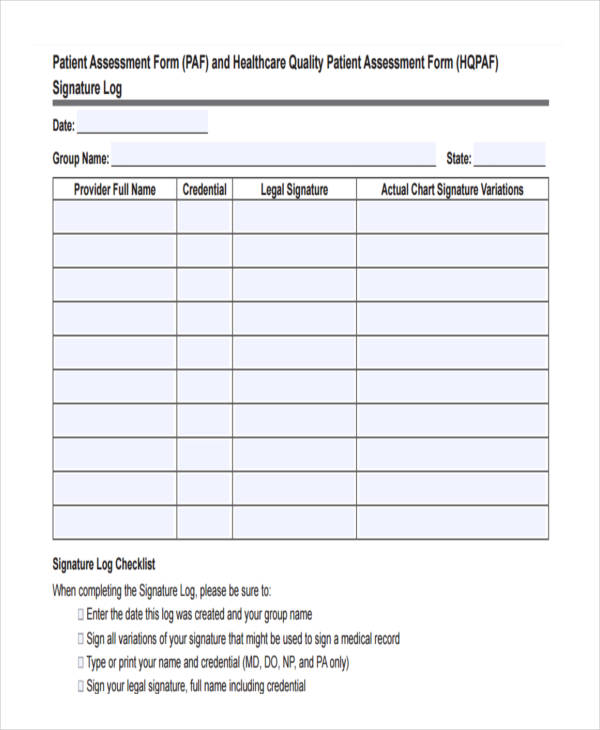 FREE 14+ Patient Assessment Form Samples, PDF, MS Word, Google Docs, Excel