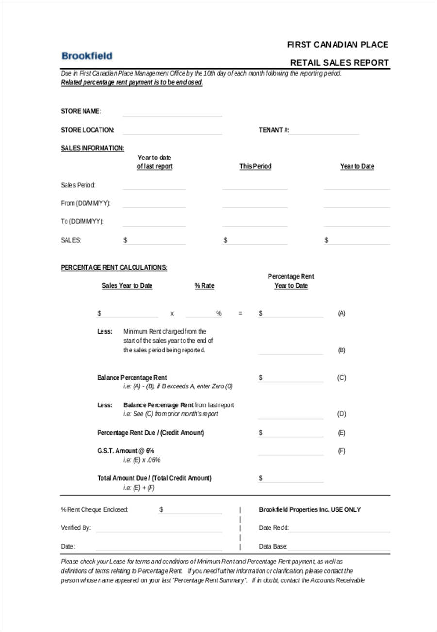 FREE 22+ Sales Report Forms in PDF | MS Word