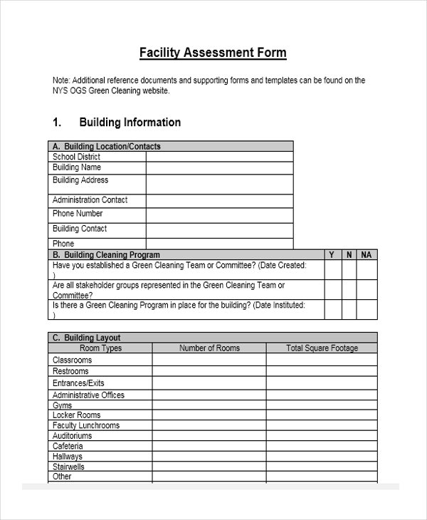 FREE 10+ School Assessment Form Samples in PDF