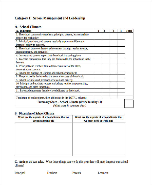 FREE 10+ School Assessment Forms in PDF