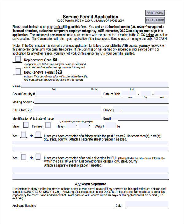 FREE 9+ Service Application Forms in PDF