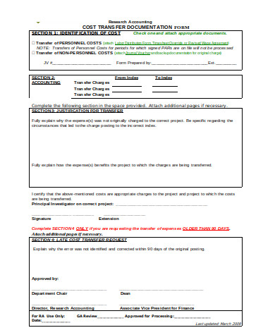 FREE 7+ Accounting Transfer Forms in PDF | MS Word