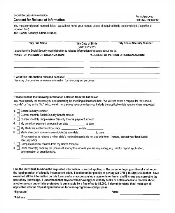 FREE 24+ General Release of Information Forms in PDF | Ms Word
