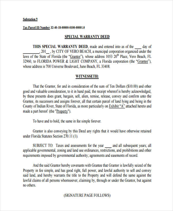 FREE 27+ Deed Form Samples, PDF, MS Word, Google Docs