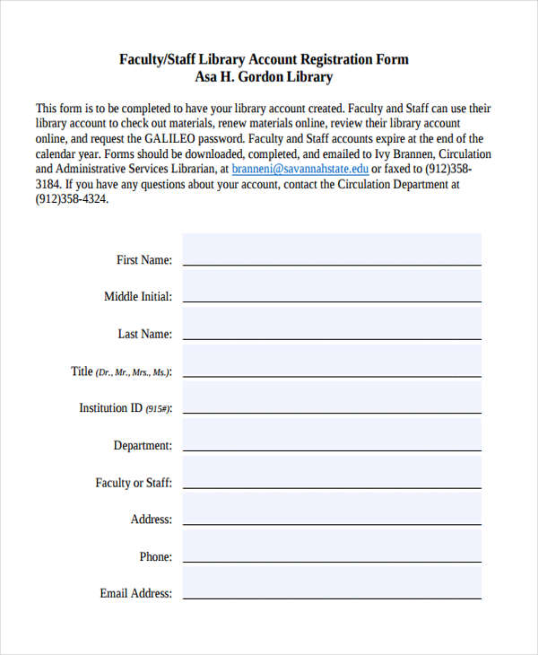 FREE 7+ Accounting Registration Forms in PDF