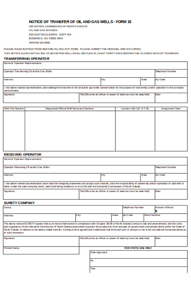 FREE 6+ Notice of Transfer Forms in MS Word | PDF | Excel