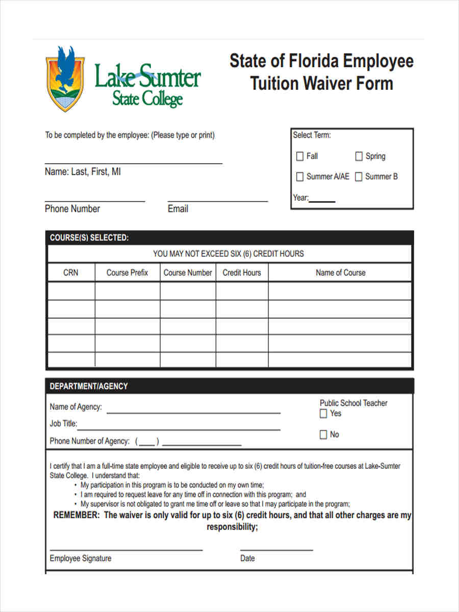 FREE 8+ Employee Waiver Form Samples, PDF, MS Word, Google Docs