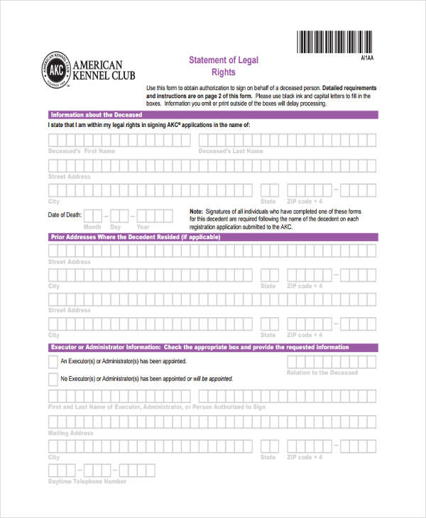 FREE 8+ Sample Legal Statement Forms in PDF