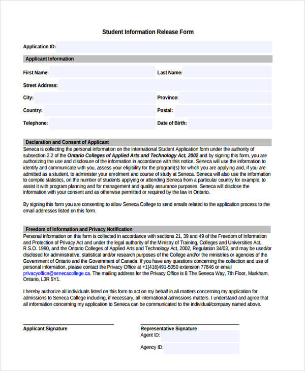 FREE 22+ Release of Information Form Samples, PDF, MS Word, Google Docs