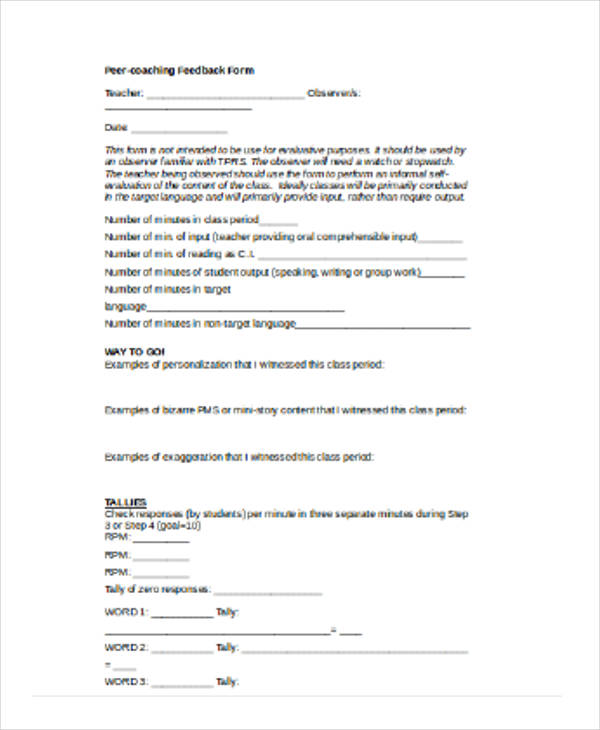 FREE 23+ Student Feedback Form Samples, PDF, MS Word, Google Docs