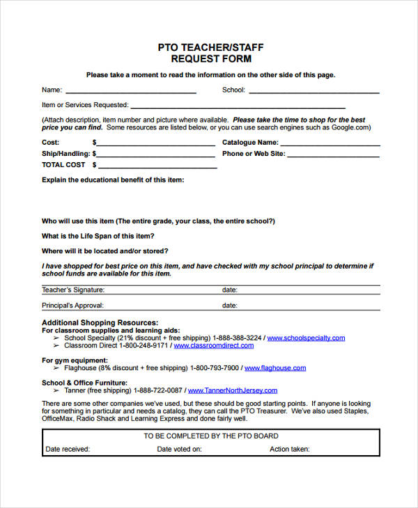 FREE 16+ Supply Request Form Samples, PDF, MS Word, Google Docs, Excel