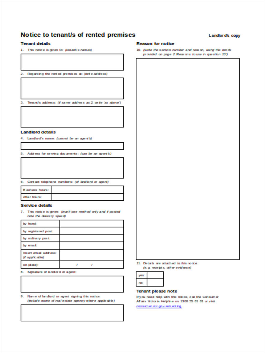 FREE 5+ Notice of Entry Forms in PDF | MS Word