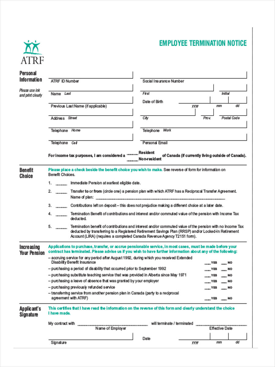 FREE 9+ Sample Notice to Employee Forms in PDF | Ms Word