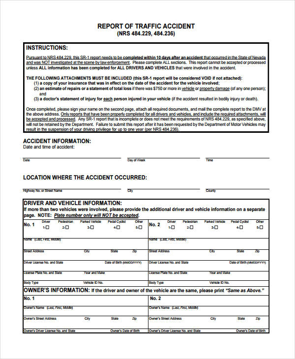 FREE 32+ Accident Report Form Samples, PDF, MS Word, Google Docs