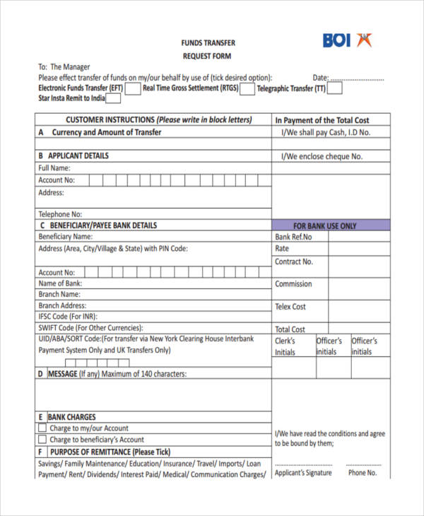 FREE 12+ Transfer Request Forms in PDF | Ms Word | Excel