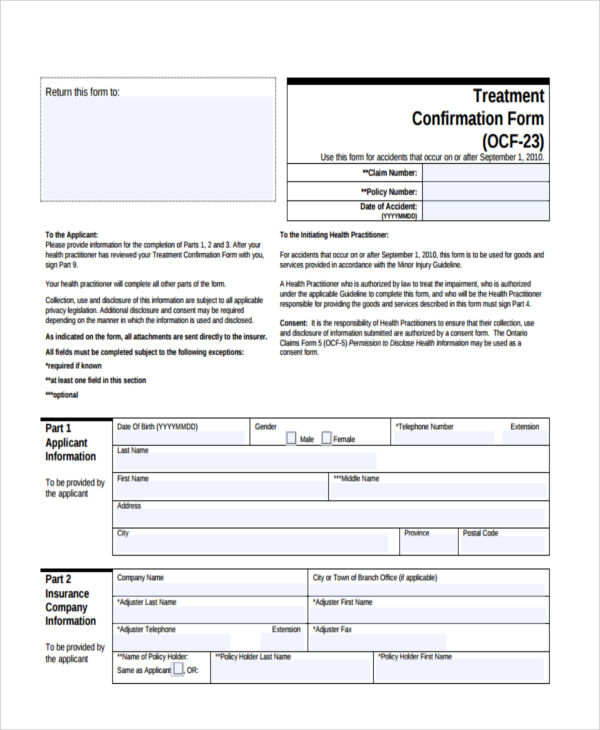 FREE 6+ Service Confirmation Forms in MS Word | PDF