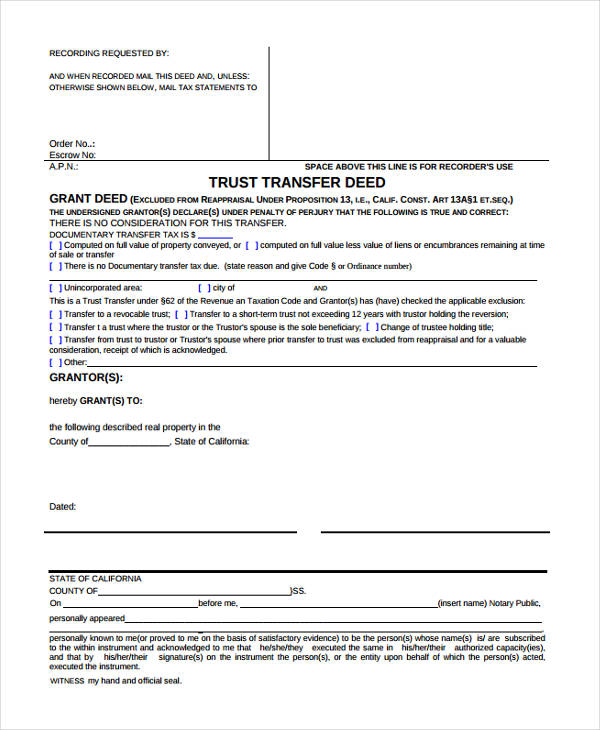 FREE 27+ Deed Form Samples, PDF, MS Word, Google Docs