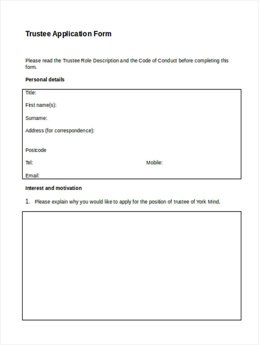 FREE 5+ Sample Trustee Liability Forms in MS Word | PDF