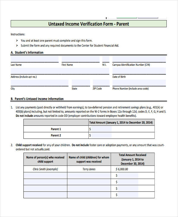 FREE 12+ Income Verification Forms in PDF | Ms Word