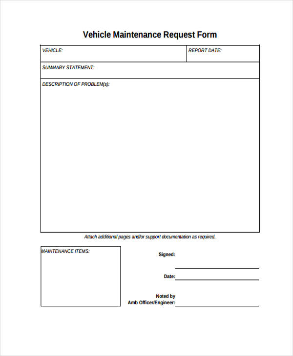 FREE 14+ Maintenance Request Form Samples, PDF, MS Word, Google Docs