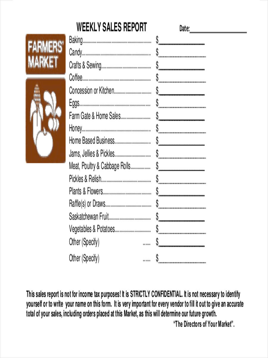 FREE 22+ Sales Report Forms in PDF | MS Word