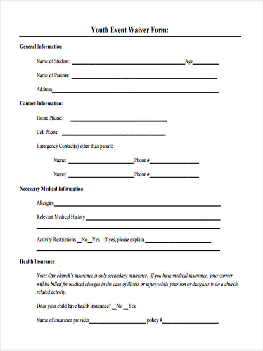 FREE 13+ Event Waiver Form Samples, PDF, MS Word, Google Docs