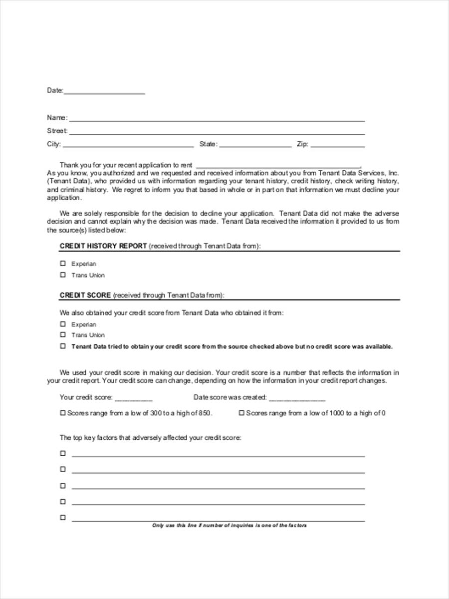 FREE 6+ Adverse Action Forms in PDF | Ms Word