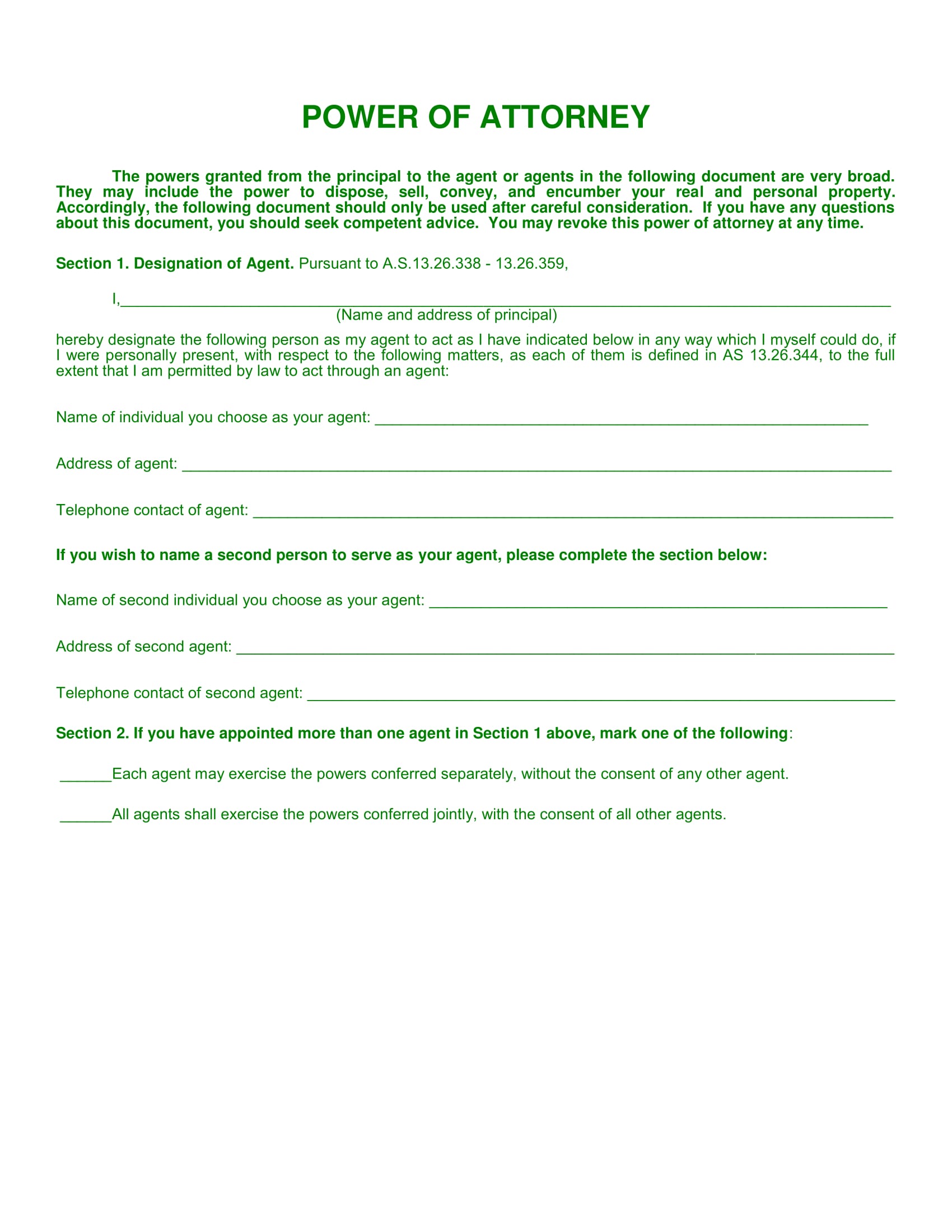 FREE 33+ State Based Power of Attorney Forms in PDF | Ms Word