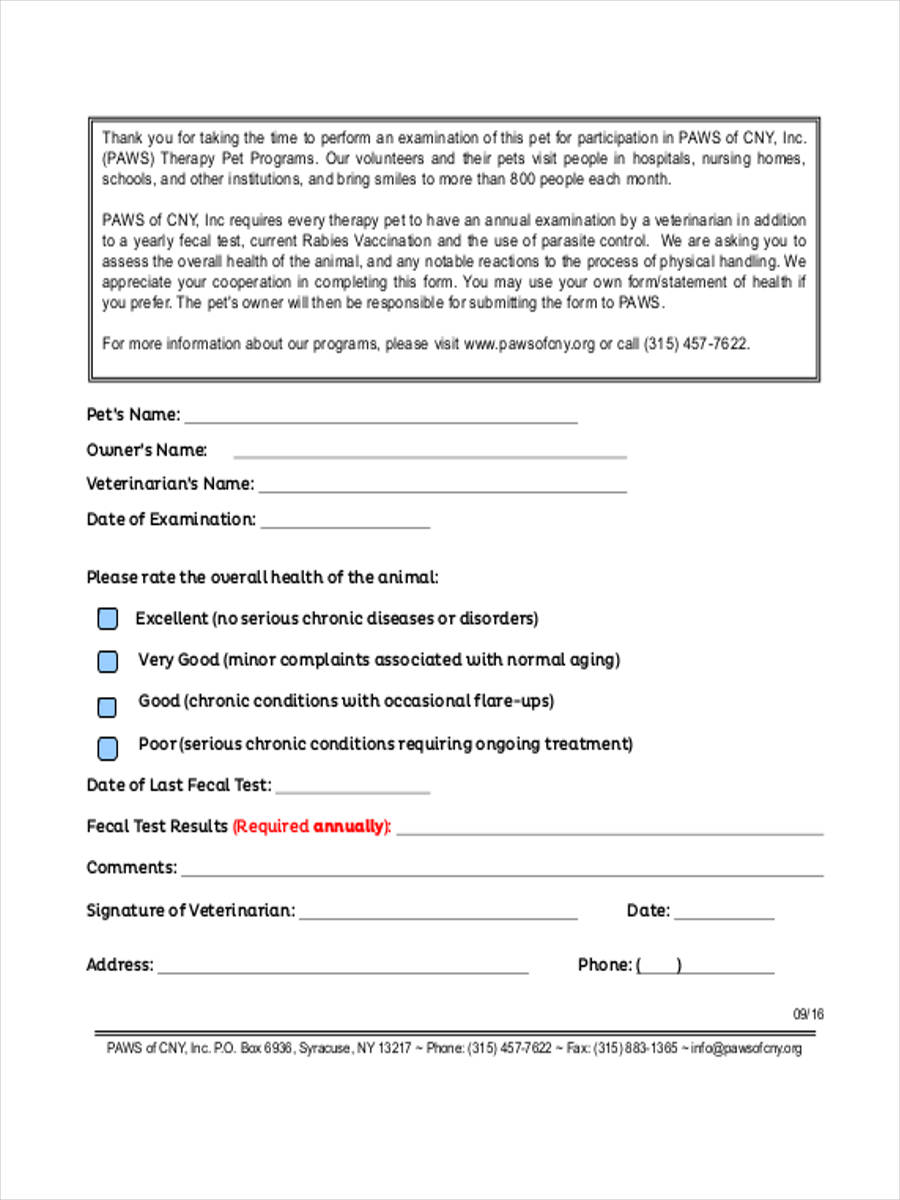 FREE 9 Health Screening Forms In PDF Ms Word