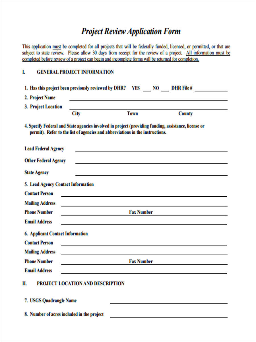 FREE 8+ Project Review Forms in PDF | Ms Word