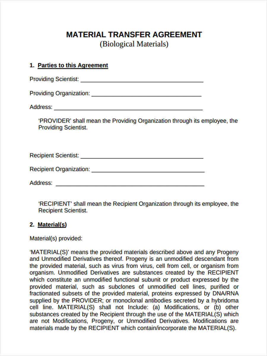 FREE 12+ Material Transfer Form Samples, PDF, MS Word, Google Docs