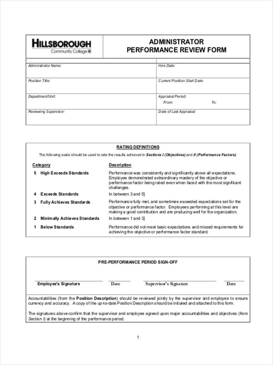 FREE 30+ Performance Review Form Samples, PDF, MS Word, Google Docs