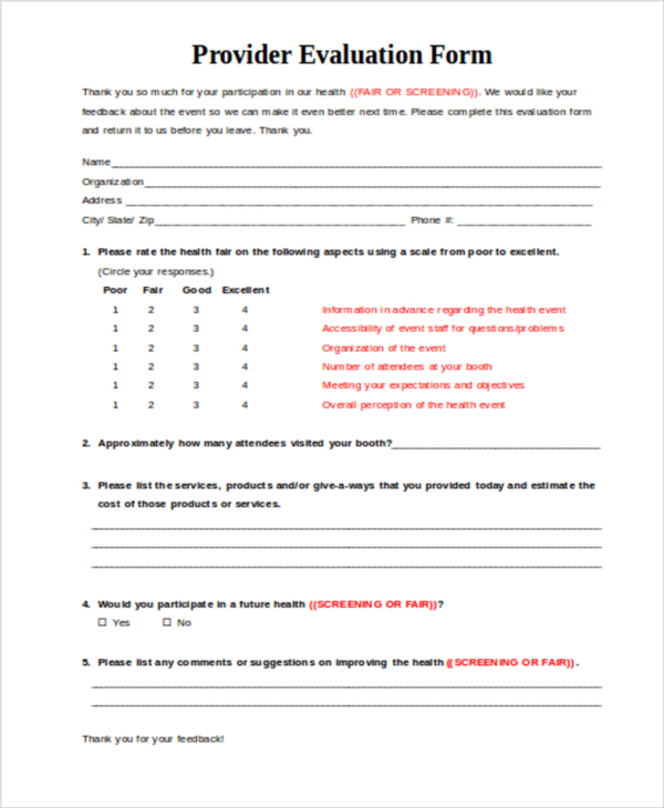 FREE 20+ Event Evaluation Form Samples, PDF, MS Word, Google Docs