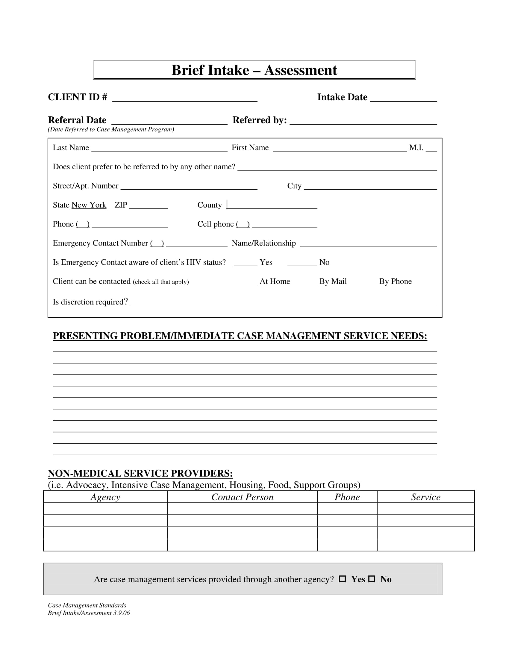 Sample Intake Assessment Form Doc Google Drive Gambaran