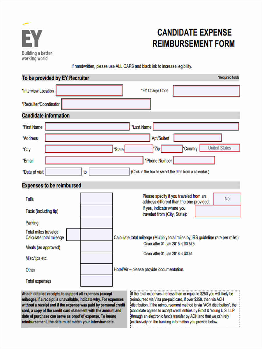 FREE 23+ Expense Reimbursement Form Samples, PDF, MS Word, Google Docs ...