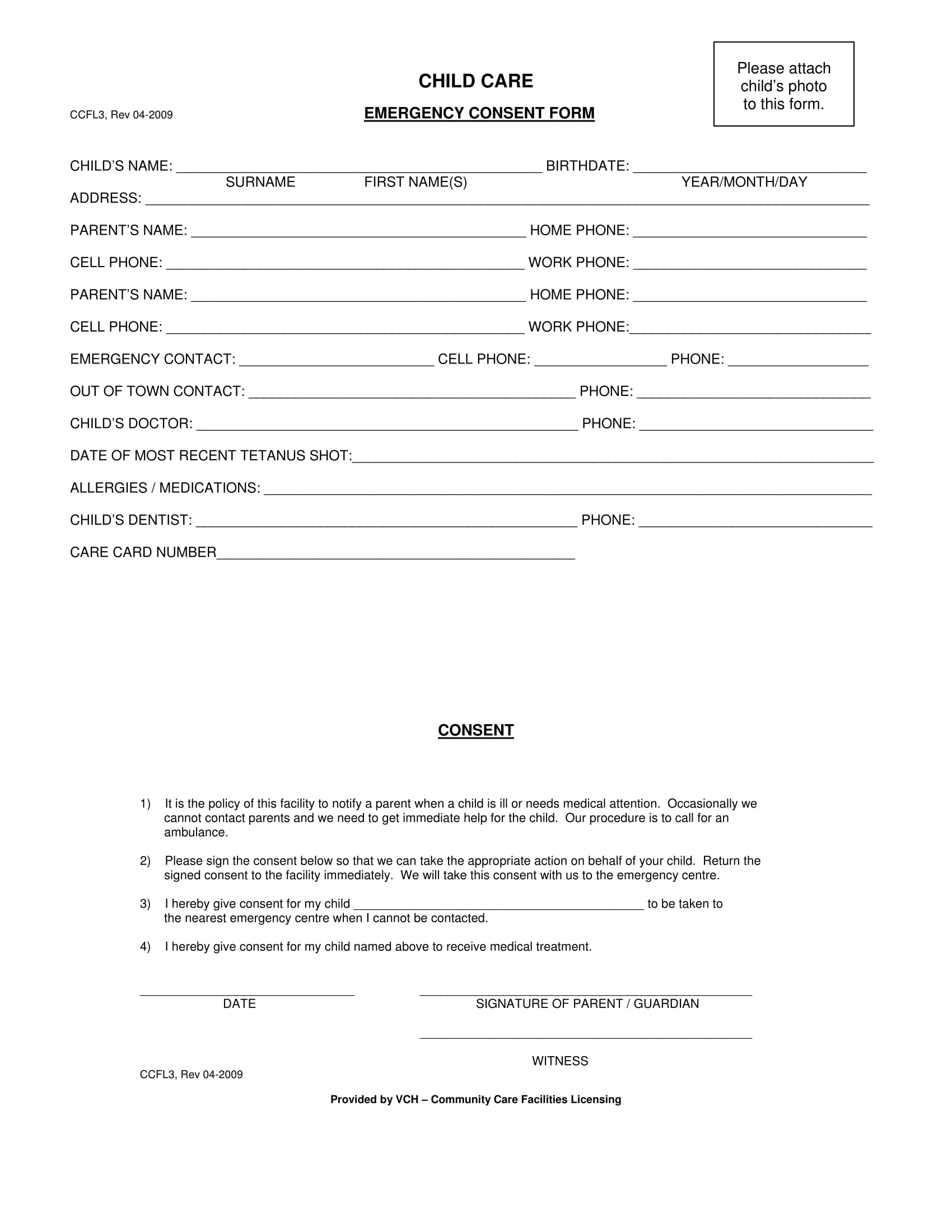 FREE 8+ Child Consent Forms [ Project Consent, Travel Consent ...