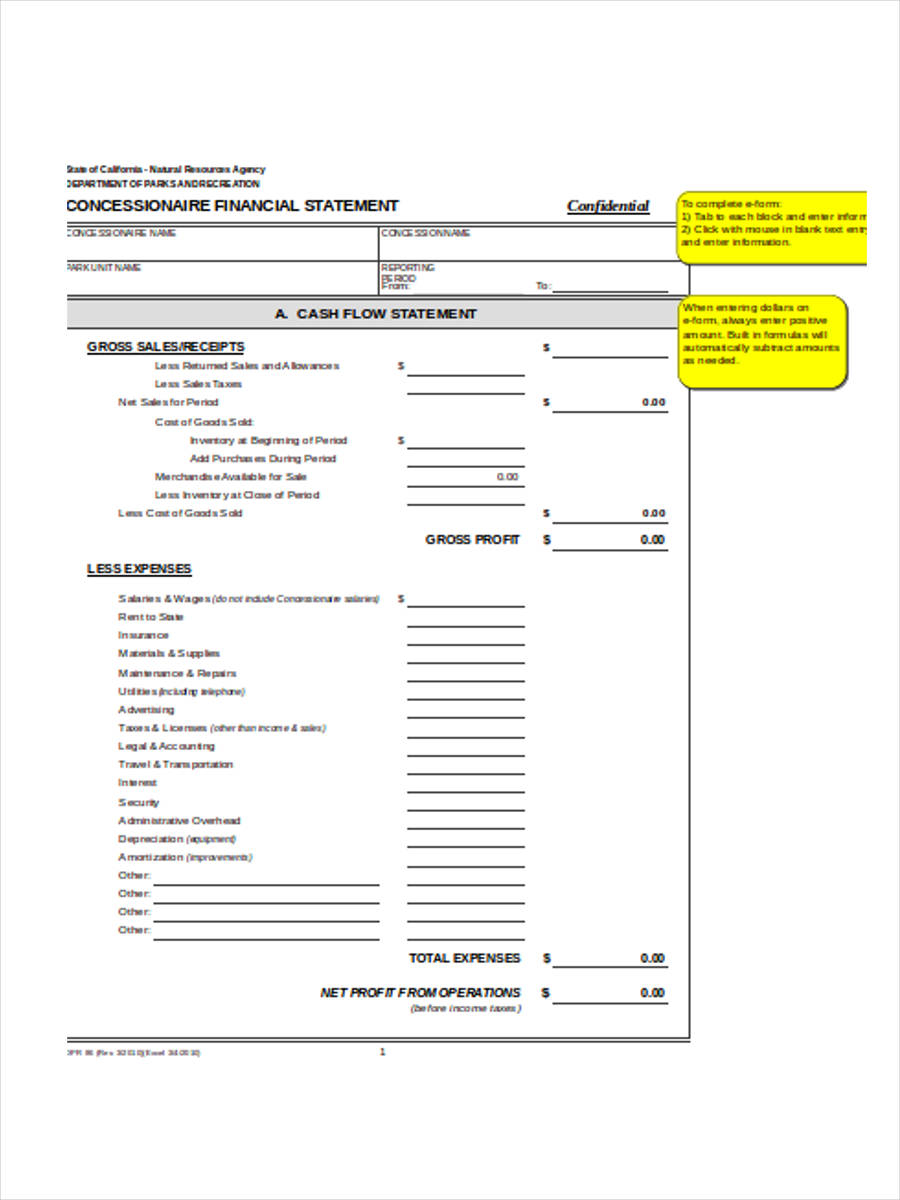 FREE 21+ Financial Statement Form Samples, PDF, MS Word, Google Docs, Excel