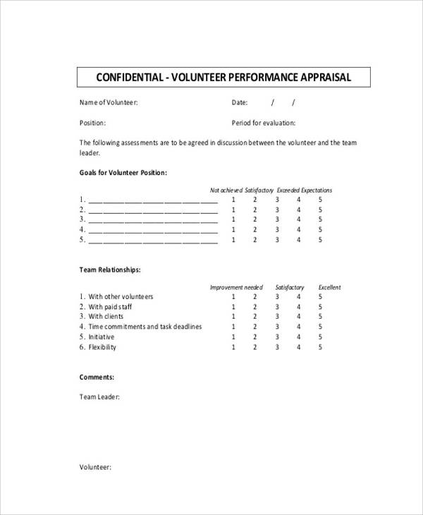 FREE 23+ Performance Appraisal Form Samples in PDF