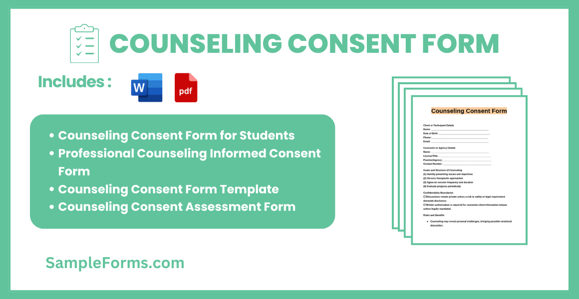 FREE 12+ Counseling Consent Form Samples, PDF, MS Word, Google Docs