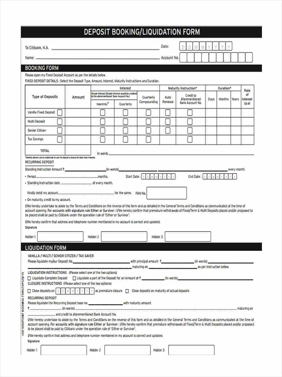 FREE 32+ Deposit Forms in PDF | MS Word