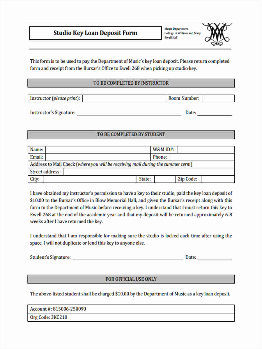 FREE 32+ Deposit Forms in PDF | MS Word