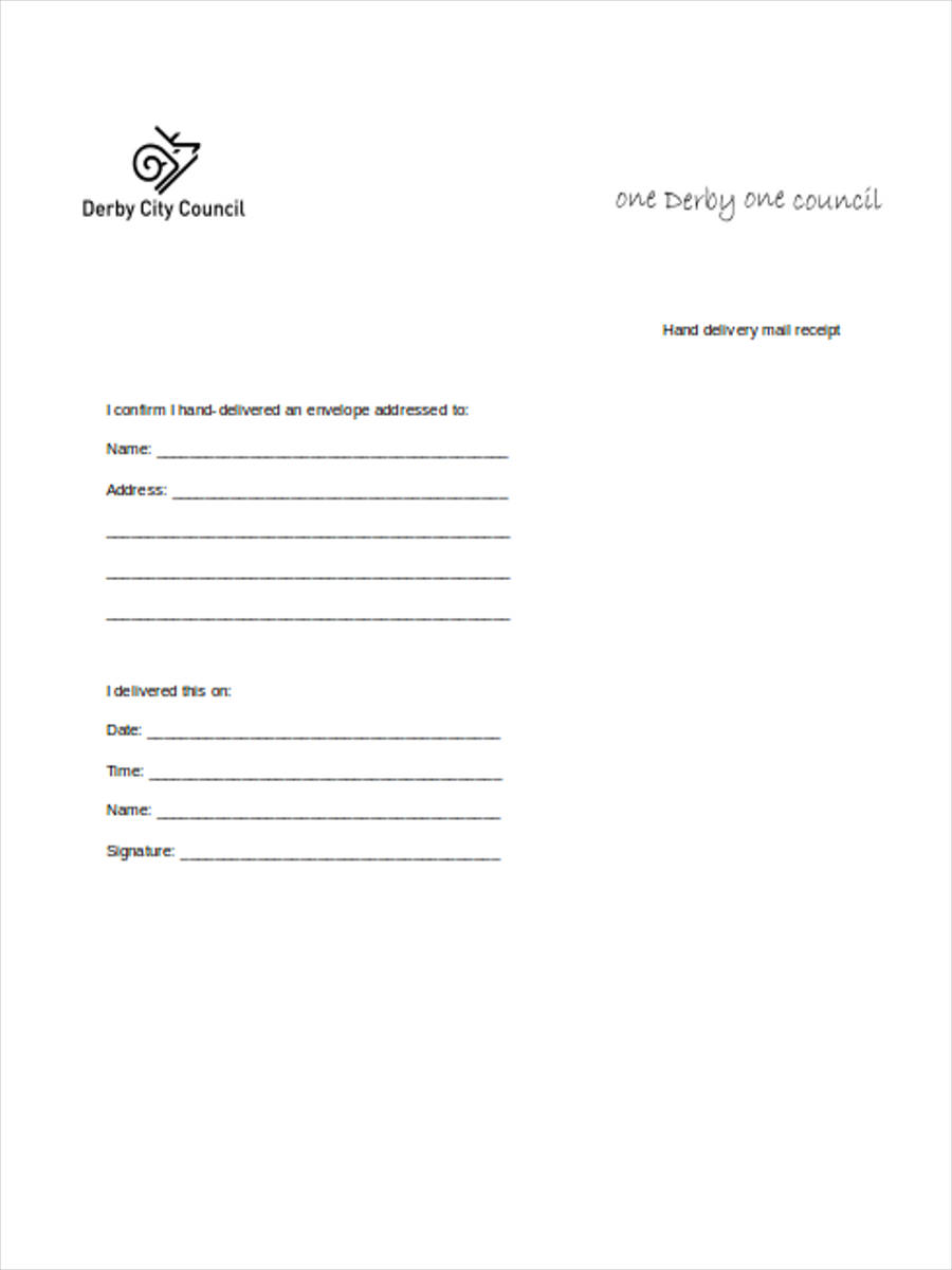 FREE 10+ Delivery Receipt Form Samples, PDF, MS Word, Google Docs