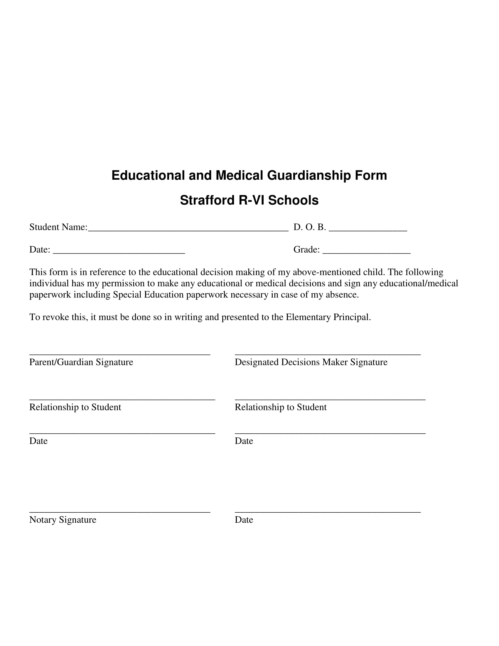 Notarized Guardianship Letter Sample PDF Template Notarized Guardianship Letter Sample PDF Template